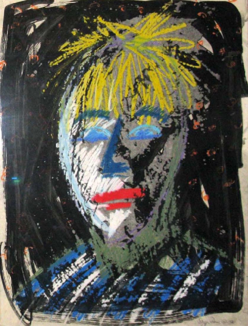 SMAGG DANI? 1986 MONOPRINT CLOWN HEAD