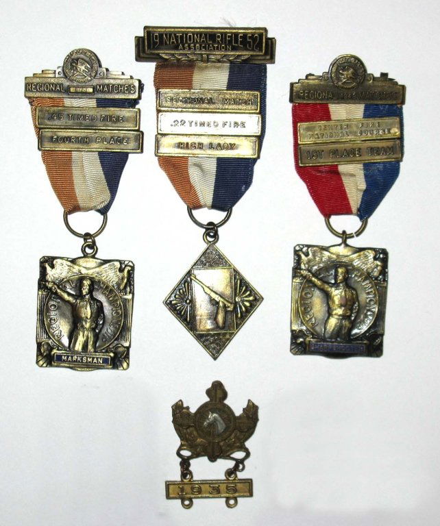 COLLECTION OF VINTAGE NRA MARKSMAN AWARD MEDALS