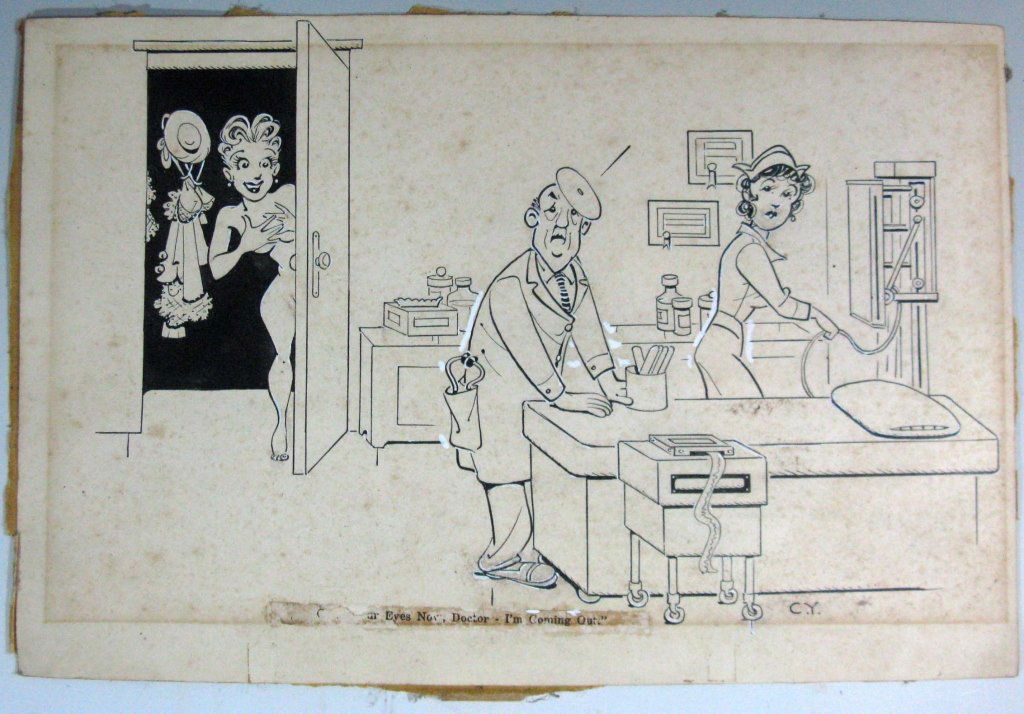 Chic Young Blondie Risque Medical Cartoon