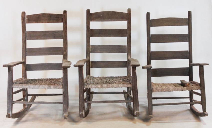 Three South Carolina Hunter Family Rocking Chairs