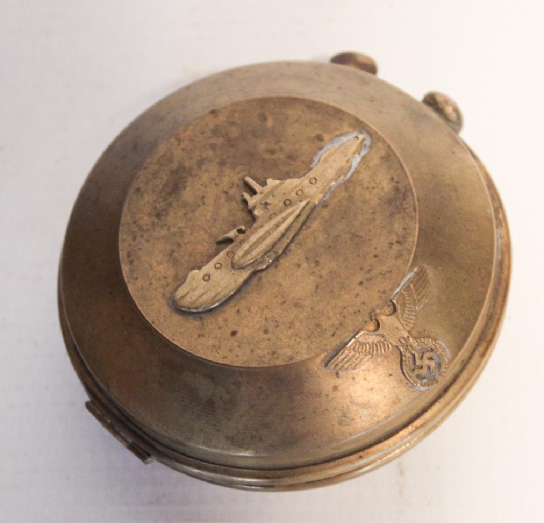 German World War Two Cased Brass Navy Compass