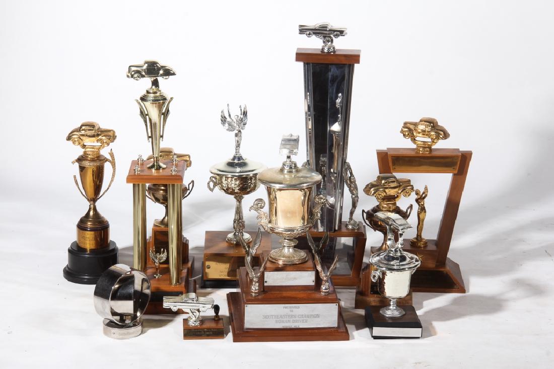 Important Vintage Nascar Racing Trophy Collection