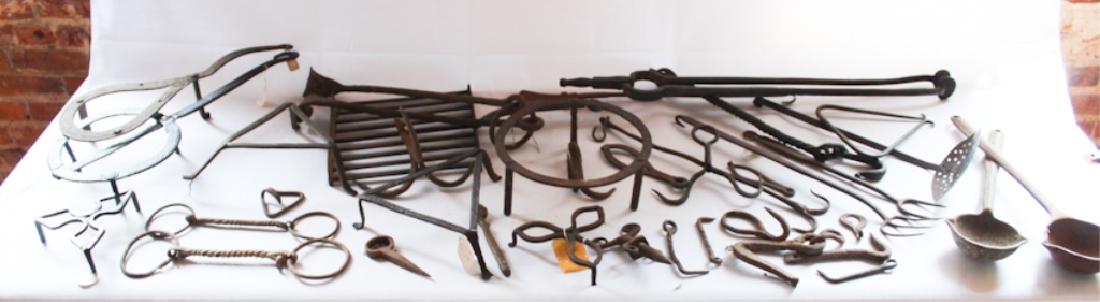 Antique Wrought Iron Cooking & Hearth Tools
