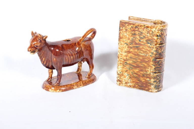 Two Antique Bennington Pottery Vessels