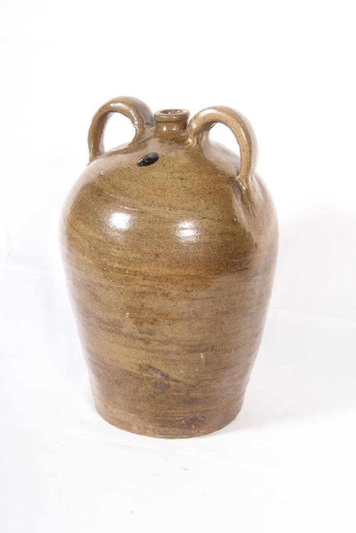 Southern Stoneware Marked Two Handle Jug
