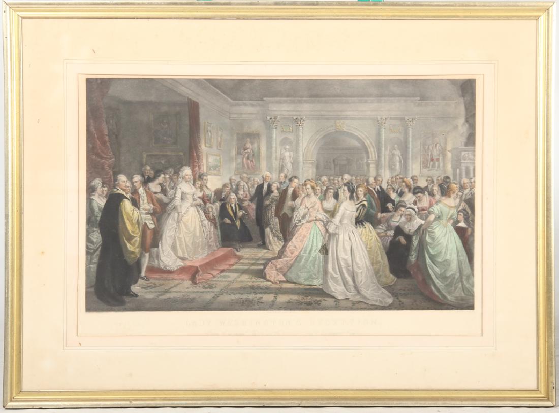 Engraving Of Lady Washington's Reception