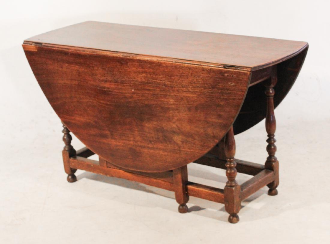 English Jacobean Drop Leaf Gate Leg Table