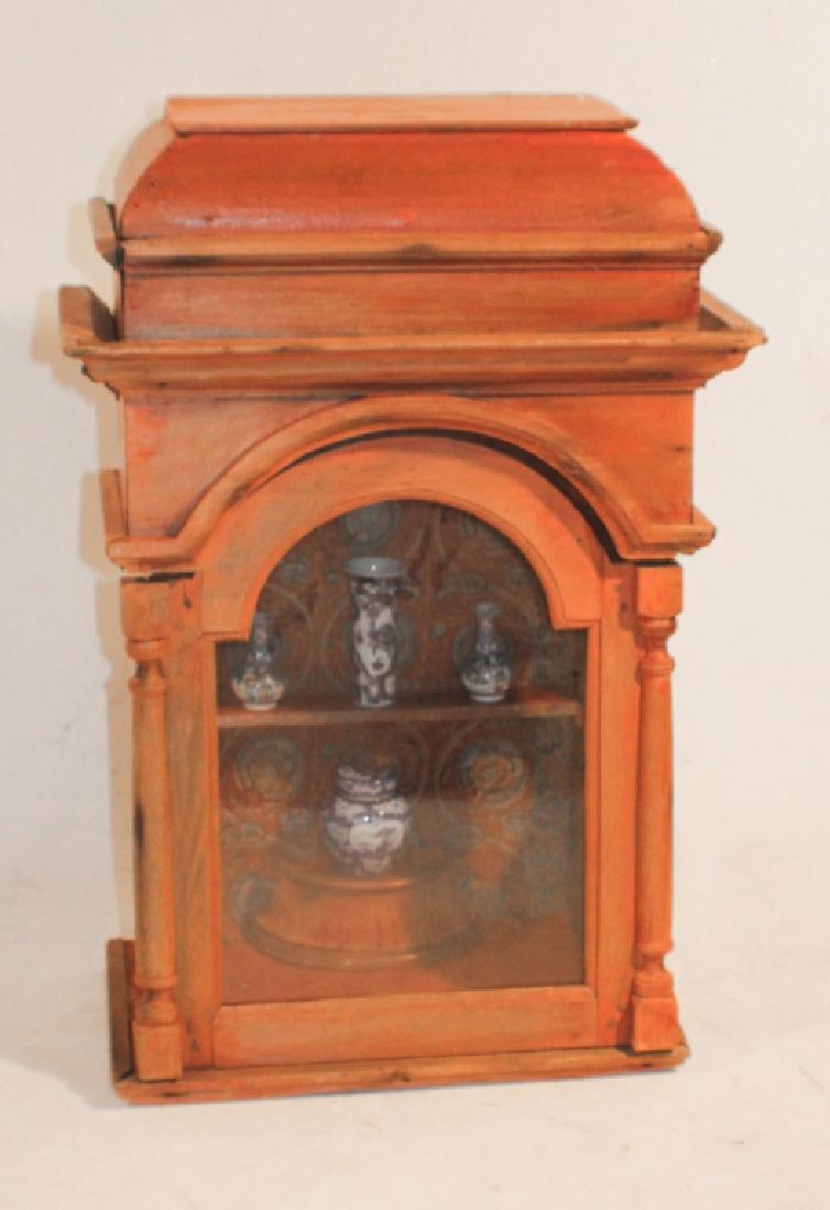 Clock Bonnet Converted to Collectors Cabinet