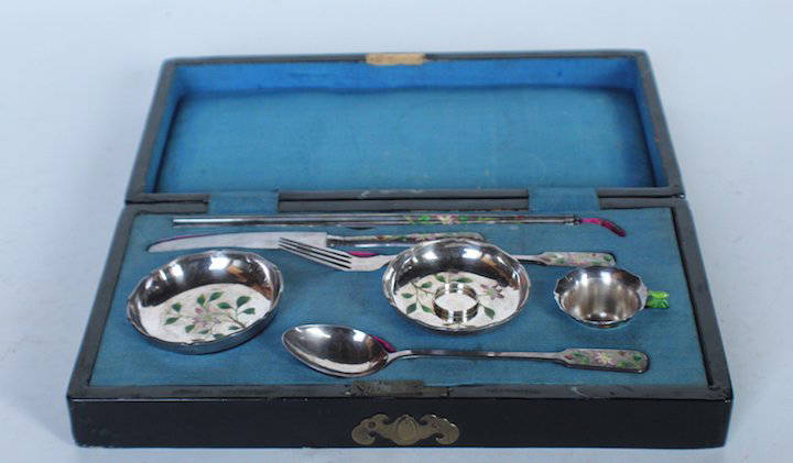 Antique Chinese Export Silver & Enamel Tea Set - Sep 07, 2019 | Wooten ...