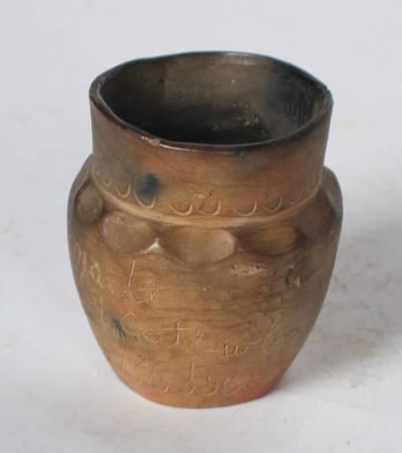 Vintage Catawba Pottery Incised Trade Ware Vessel