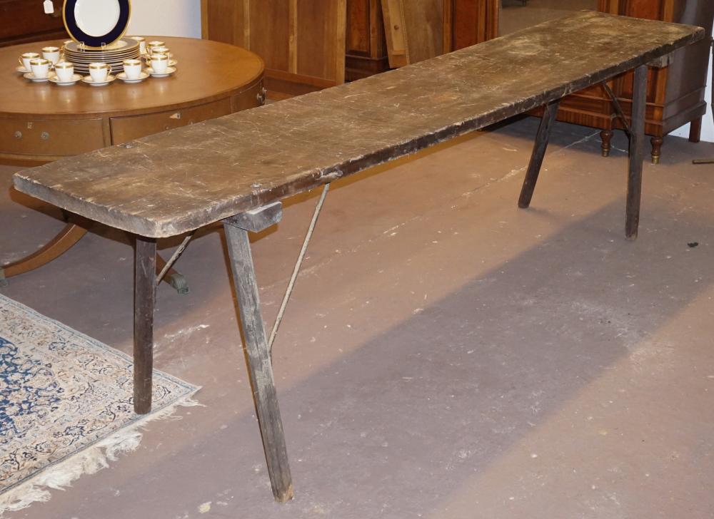 Fine Antique Southern Yellow Pine Slab Table