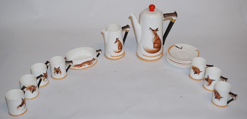 Set Royal Doulton Fox Hunt Porcelain Tea Service