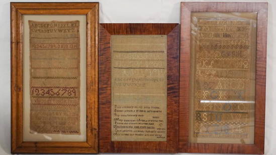 Three 19th Century Samplers