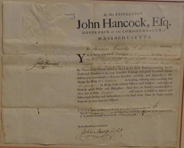 Original John Hancock Signed Military Document