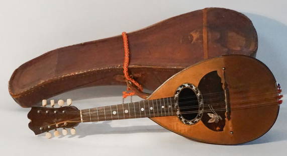 Antique Italian Cased Mandolin