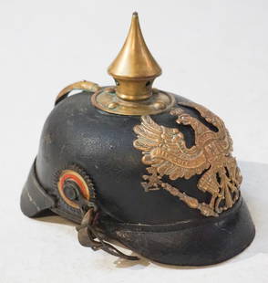 Antique Imperial Germany Military Pickelhaube Helmet Ink Well