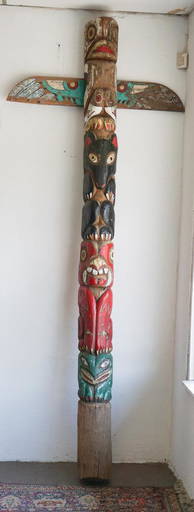 Vintage Cherokee Totem Pole By John Wahnetah