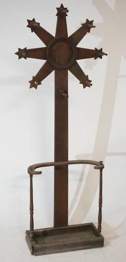 Antique Tramp Art Black Walnut Hall Tree (#0441) on Jan 28, 2023 ...