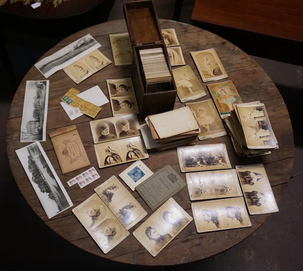 Collection Antique & Vintage Postcards & Box
