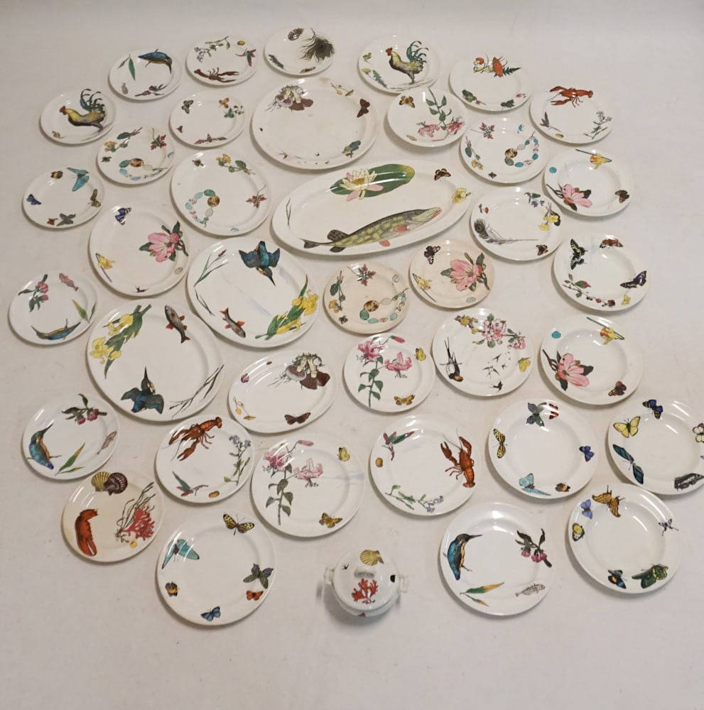 Set William Stephen Coleman Minton Naturalist Chin Auction