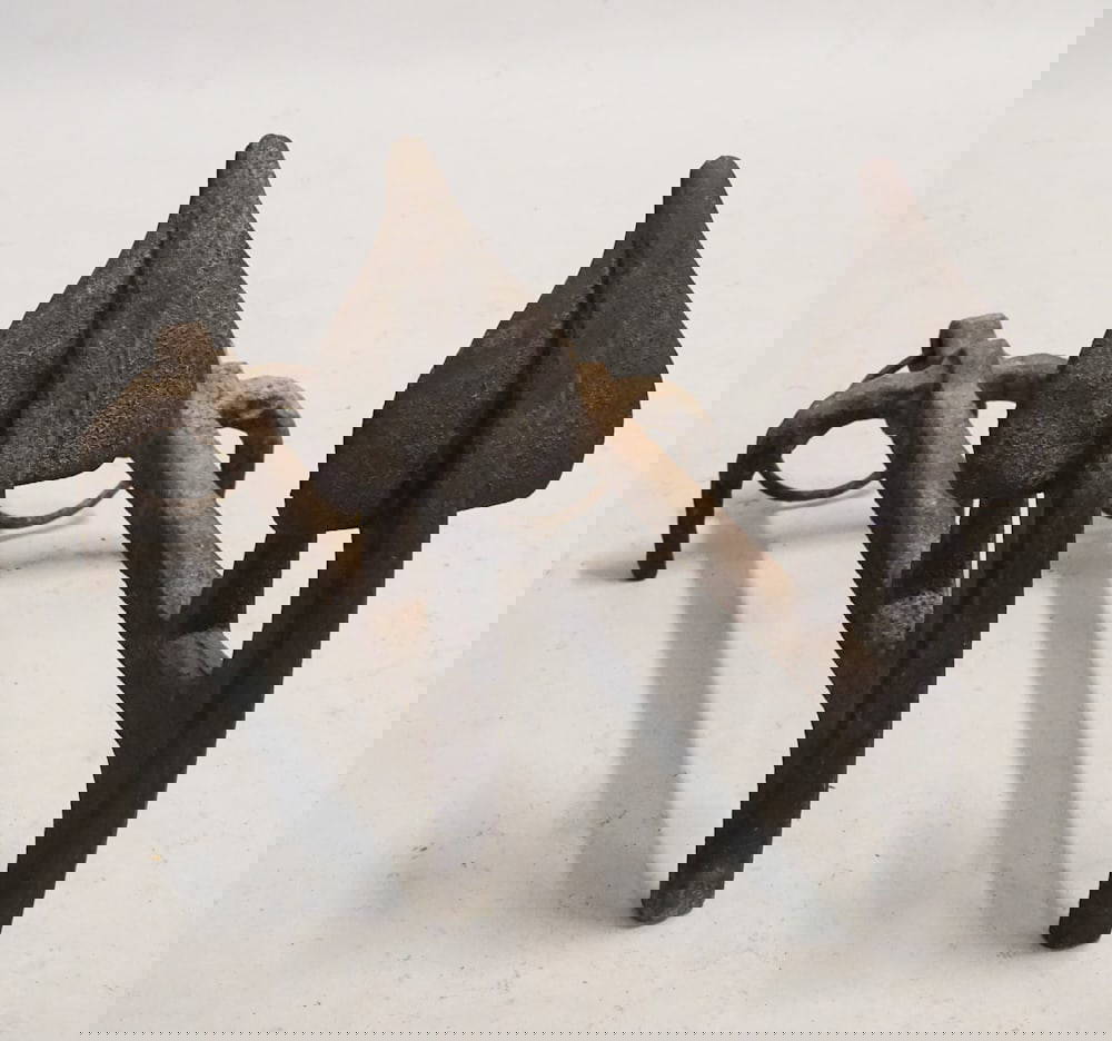 Excellent Antique Cast Iron Nautical Andirons Auction