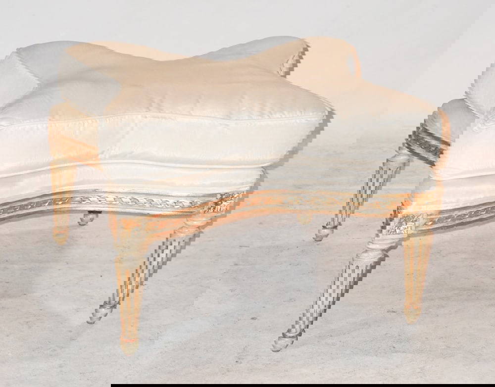 Hollywood Regency Upholstered Footstool Auction