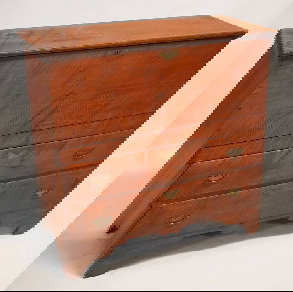 Antique American Chippendale Painted Mule Chest Auction