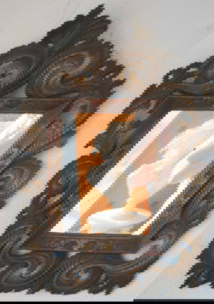 Late Baroque Austrian Carved Rococo Looking Glass Auction