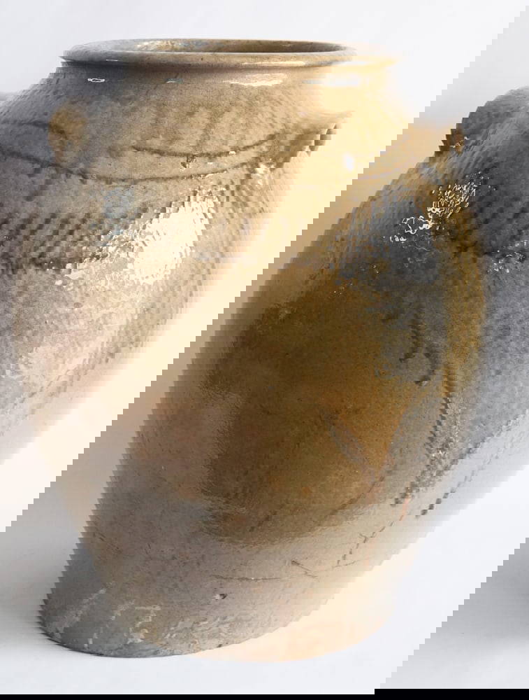 Large Southern Stoneware Storage Jar Edgefield Auction