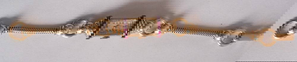 Custom 14k Gold & Ruby Watch