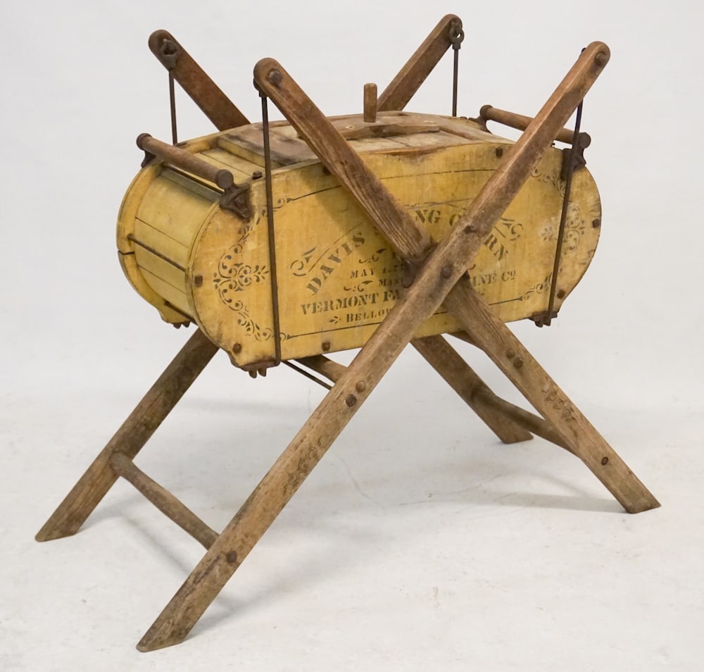 Antique American Swinging Butter Churn Auction