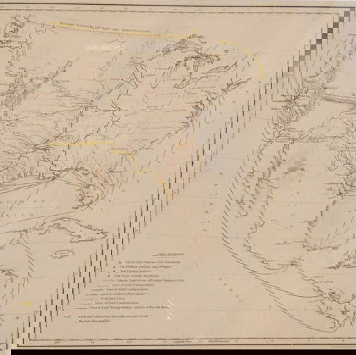 1848 Us Military Map Of The Us With Sea Routes
