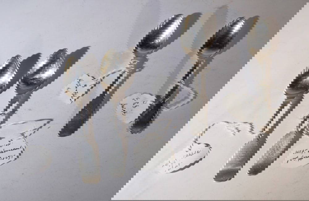 Collection Antique Georgia Coin Silver Spoons Auction