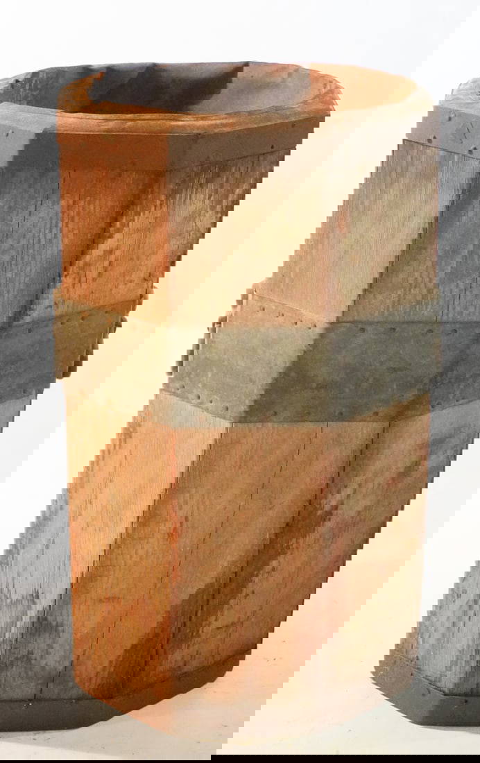 Antique Bound Wood Storage Barrel Auction