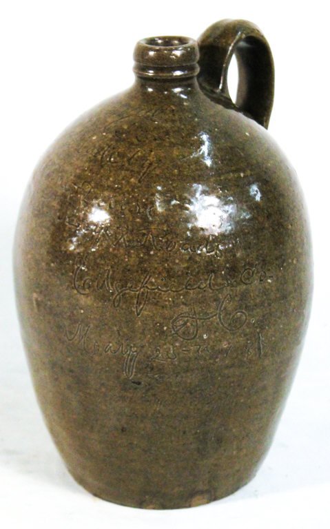 Edgefield Stoneware jug Kirkseys Crossroads