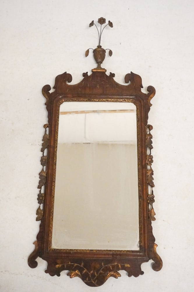 Federal Carved & Gilt Mahogany Looking Glass Auction