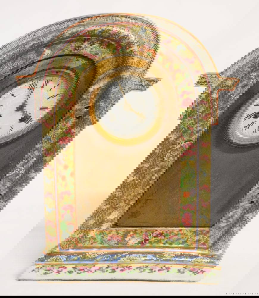 Excellent & Rare Antique Chinese Canton Rose Medallion Porcelain Clock ...