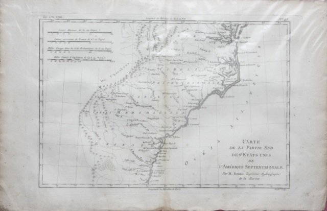 M. Bonne Map Of The Southeastern United States