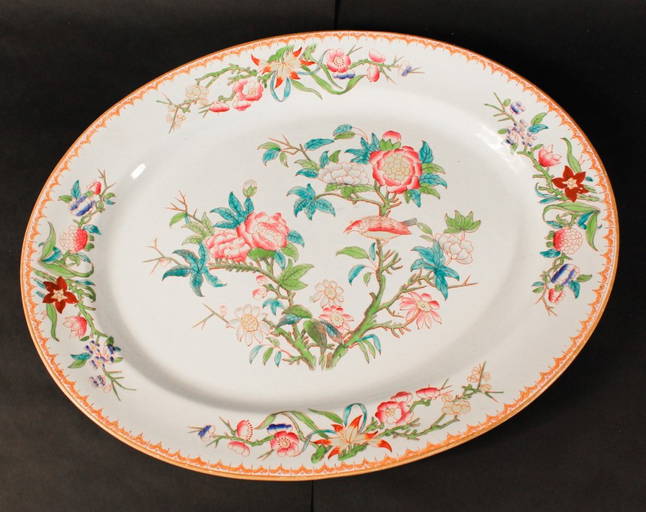 Minton China Meat Platter, Cuckoo Pattern