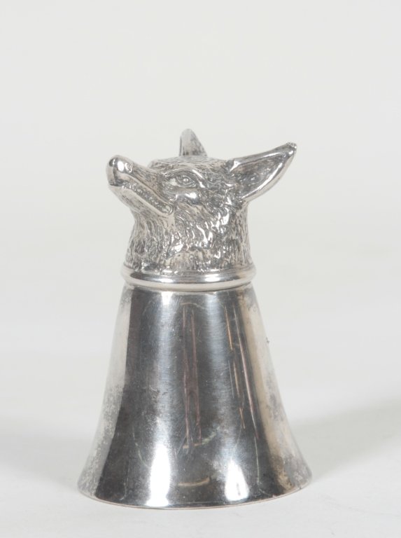 Silver Plated Fox Head Stirrup Cup