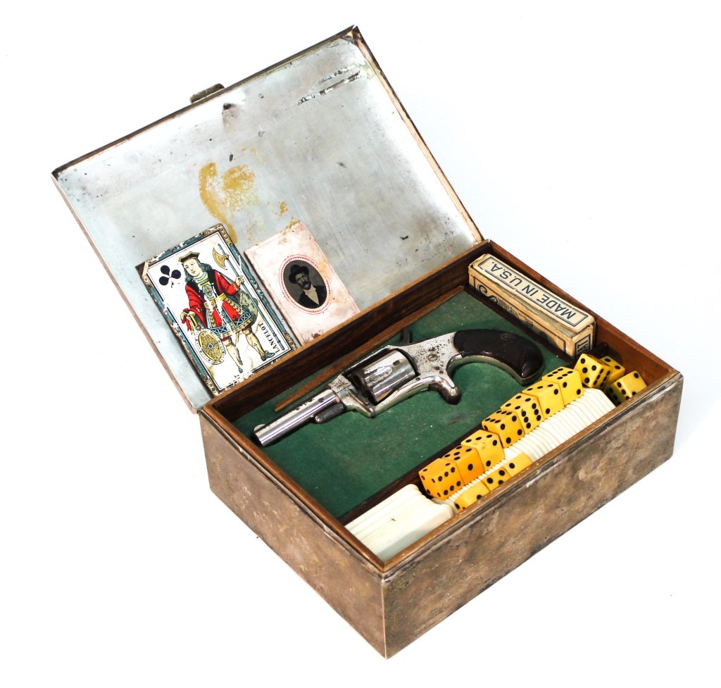 Antique Silver Gambler's Box