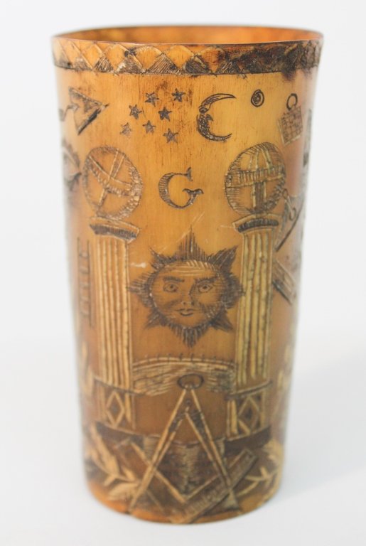 Engraved Horn Ware Masonic Cup - Nov 14, 2015 | Wooten & Wooten ...