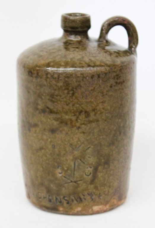 Rare Stamped SC Dispensary Jug, Edgefield