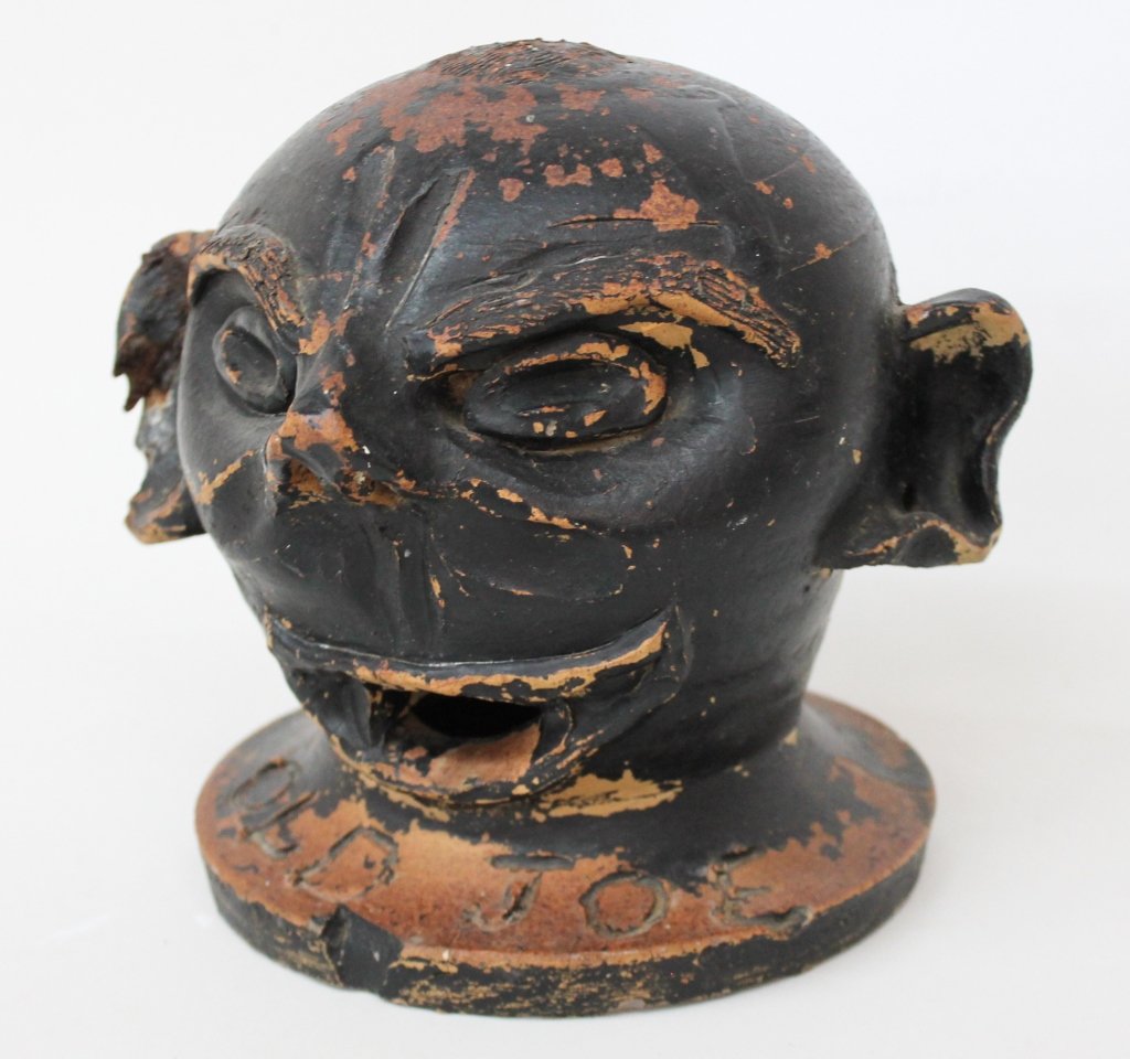 Rare Southern Stoneware Face Vessel
