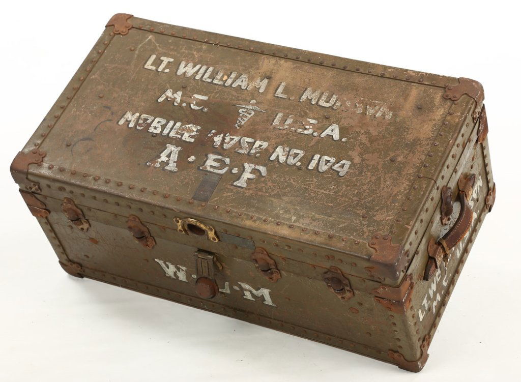 Rare World War I & II Military Foot Locker