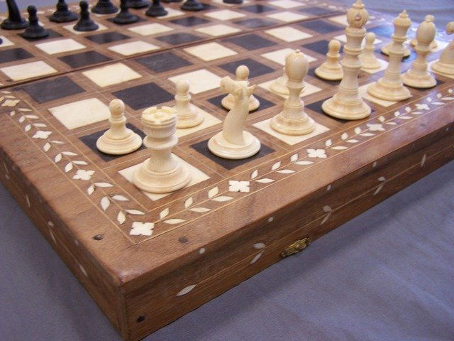 Wonderful Rare Elephant Ivory Chess Set From India : Lot 18