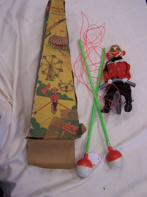 1960's High-Wire Toy Clown Equilibrist Cyclist in Box - Sep 08, 2013 ...