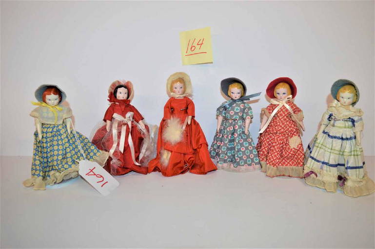 (6) Ruth Gibbs Type 7" Dolls