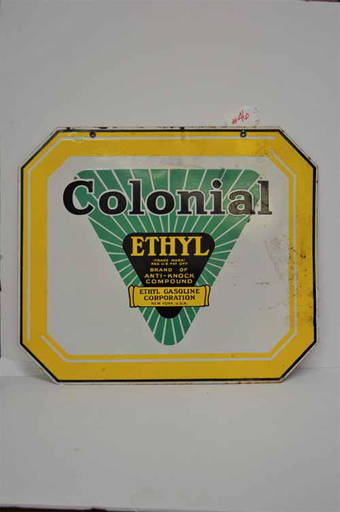 COLONIAL GAS SIGN - Nov 09, 2019 | Meissner's Auction Service in New York