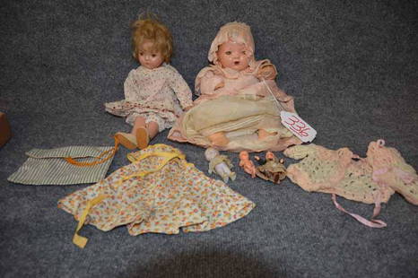 2 Composition Baby Dolls